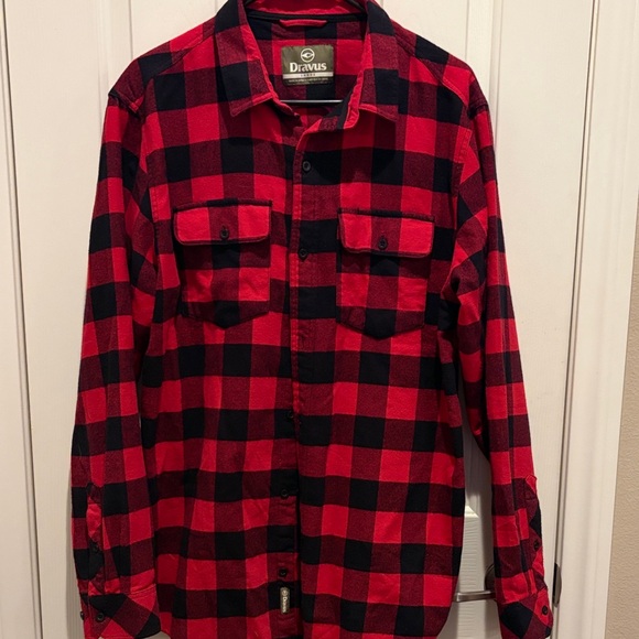 Dravus | Shirts | Dravus Red And Black Checkered Mens Casual Shirt ...